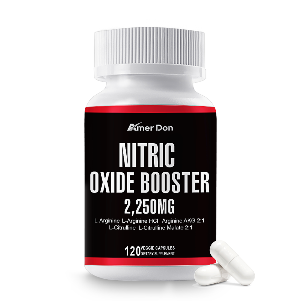 Nitric Oxide Booster Supplement - L-Arginine, L-Citrulline 2250mg - 120 ...