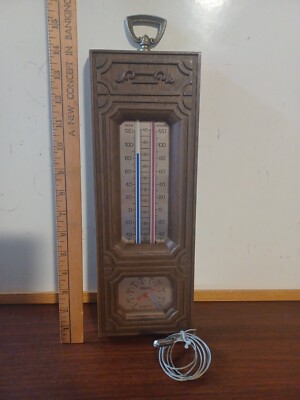 Vintage Thermometer Springfield Aspen Indoor Outdoor Wind Chill Meter ...
