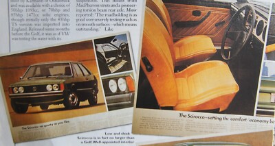 Original VW VOLKSWAGEN SCIROCCO Mk1 Buyer's Guide magazine article ...