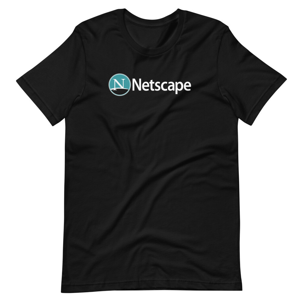 NETSCAPE Black Graphic Logo Tee Shirt Unisex t-shirt | eBay