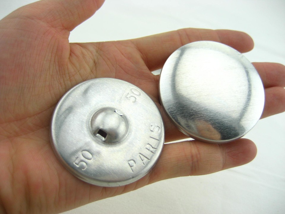 large Fabric self Cover Buttons Aluminum Flat Ring Back DIY fabric ...