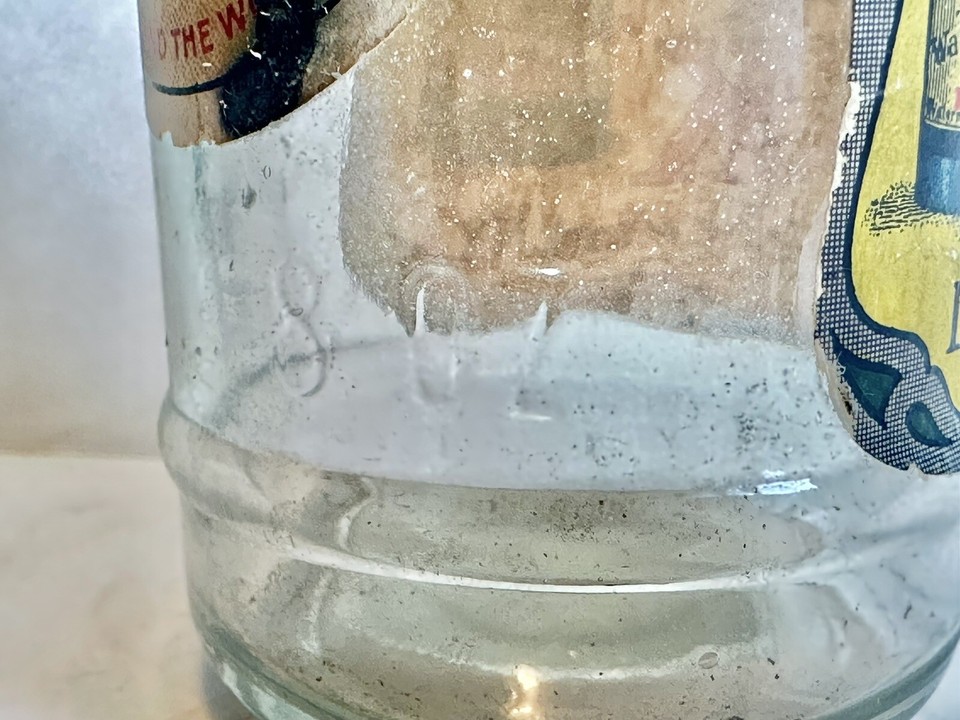 1916 Antique Waterman Vintage Ink Bottle Labeled 1/2 PINT Old Writing ...