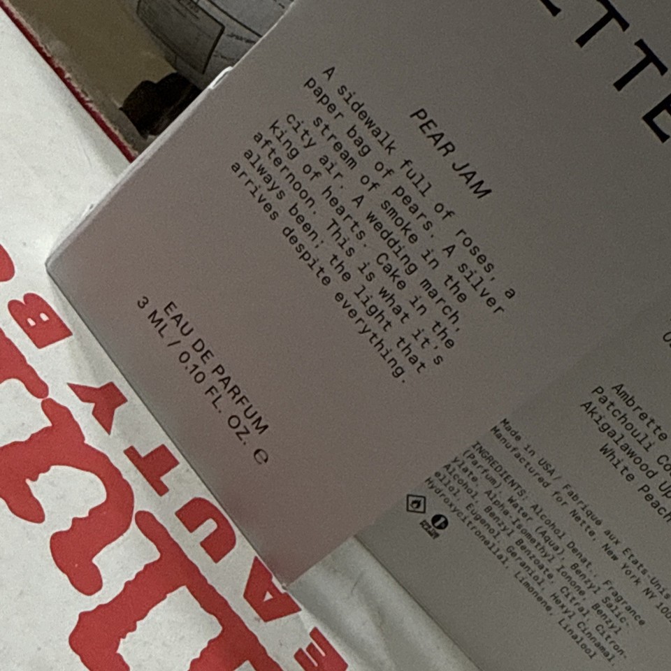 Lot of 2 Nette Pear Jam Eau de Parfum Vial Mini Vials Perfume Sampler ...