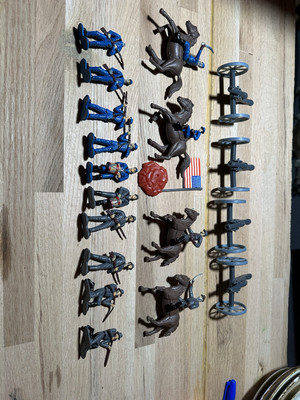 civil war Army Men 14 Army Men +4 Cannons | eBay