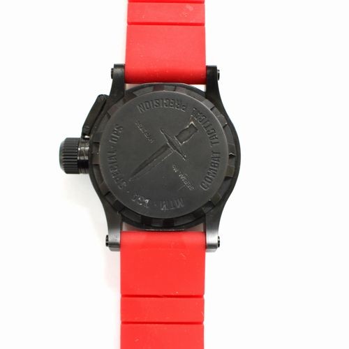 MTM Hypertec Watch Black Red Dial Analog Display Tactical Military Style Used | eBay