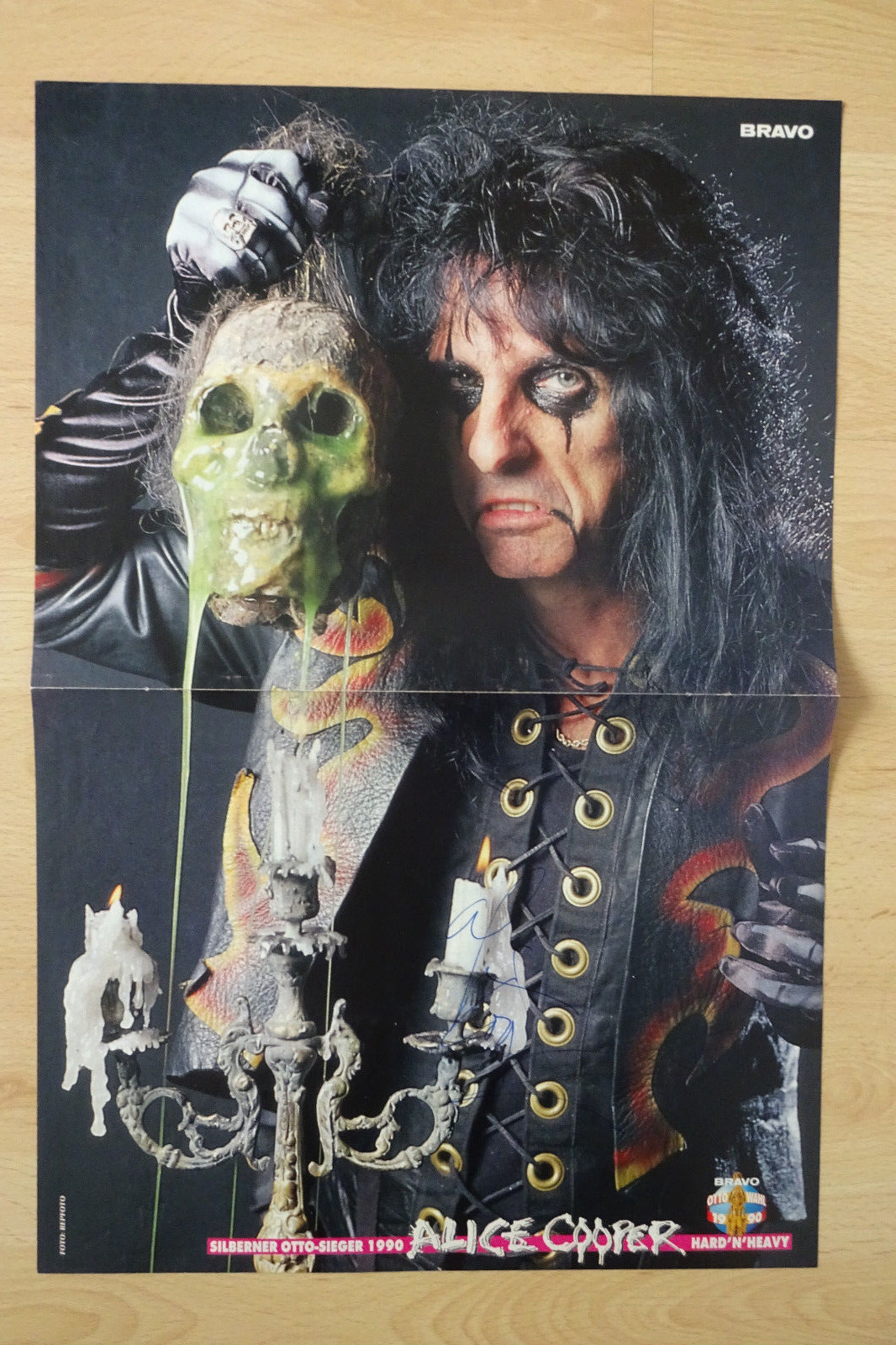 Alice Cooper Autogramm signed 28x41 cm Poster gefaltet | eBay