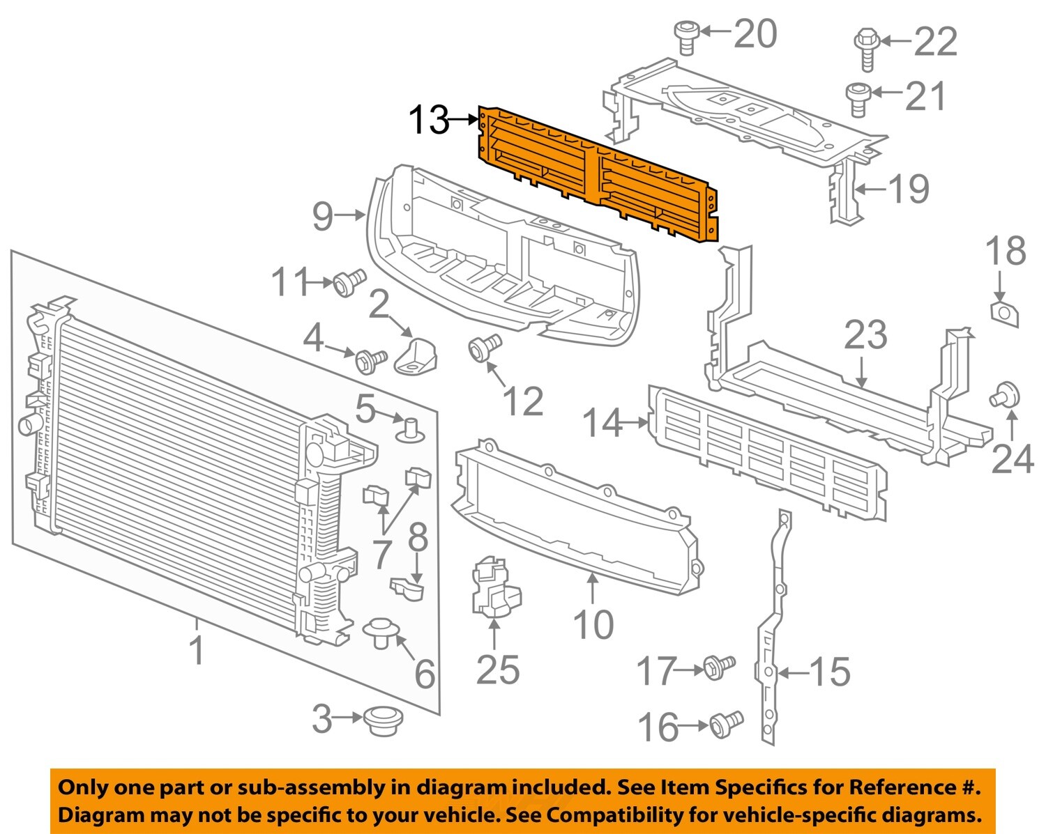 Buick GM OEM 17-18 Envision 2.5L-L4 Radiator-Grille Shutter 84095662 | eBay