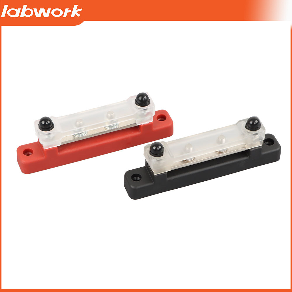 Bus Bar Power Distribution Terminal Block kits 4 Way Red & Blac 12V ...