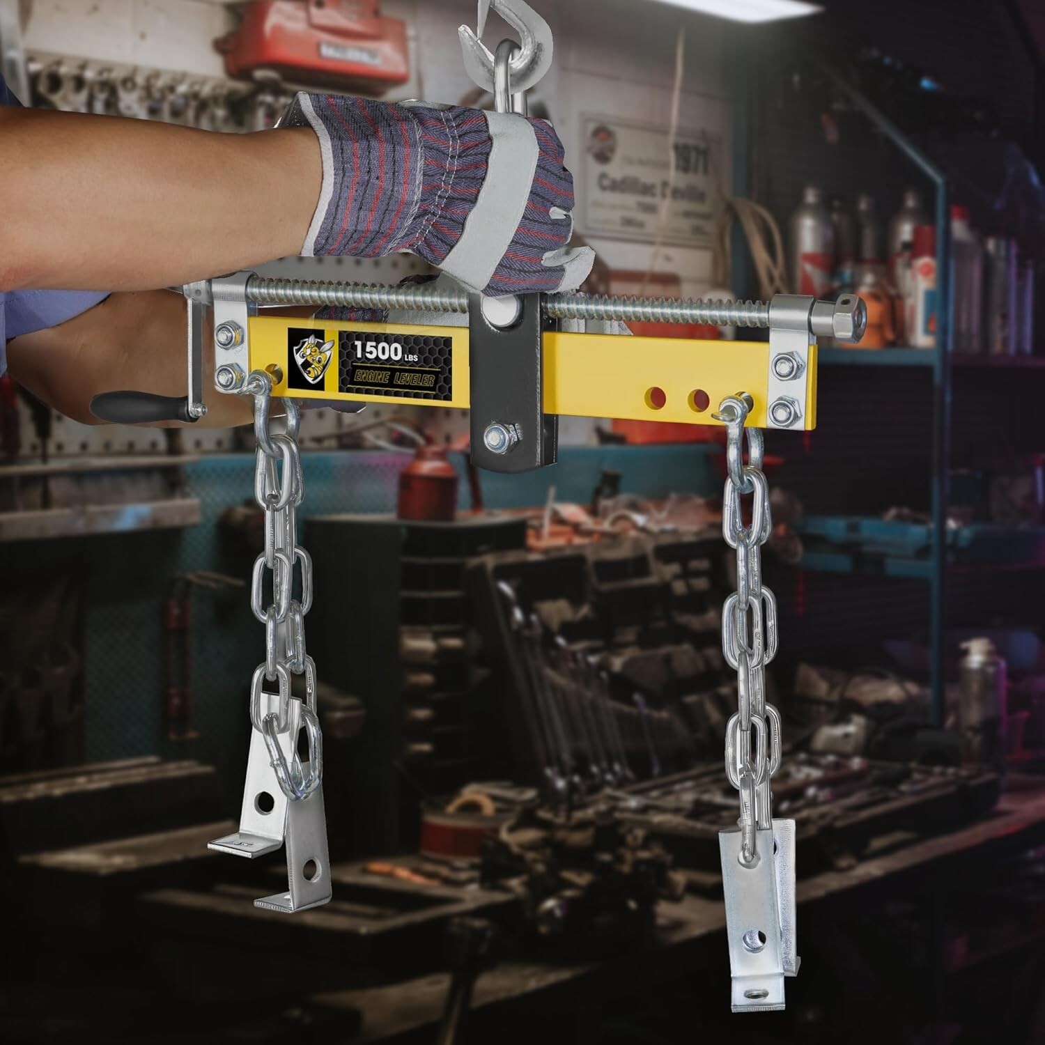 Heavy Duty Engine Hoist Leveler Cherry Picker Shop Crane Load Lift Tool ...