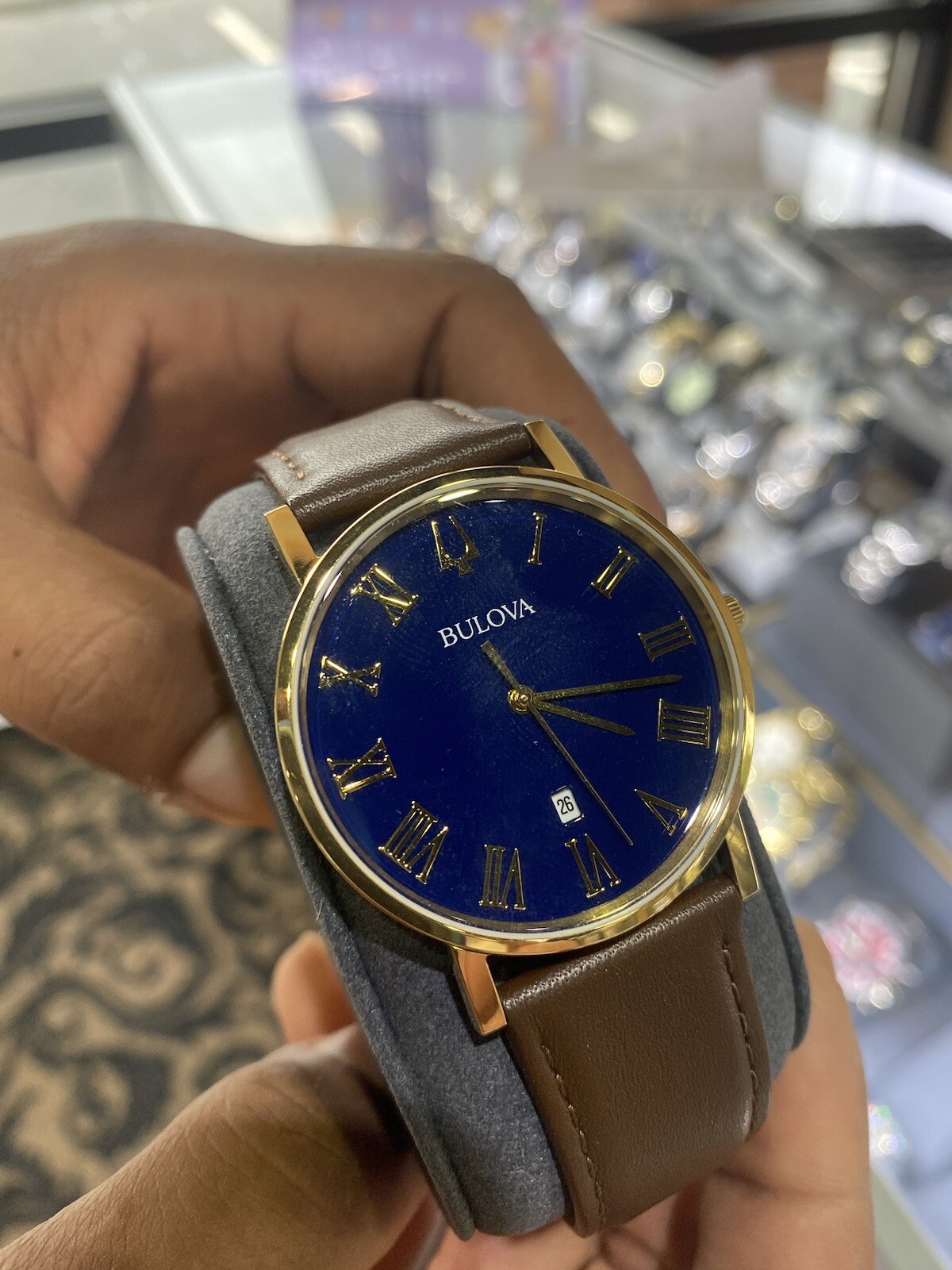 Bulova Classic Quartz 97B177 40mm Gold Stainless Steel Case with Brown ...