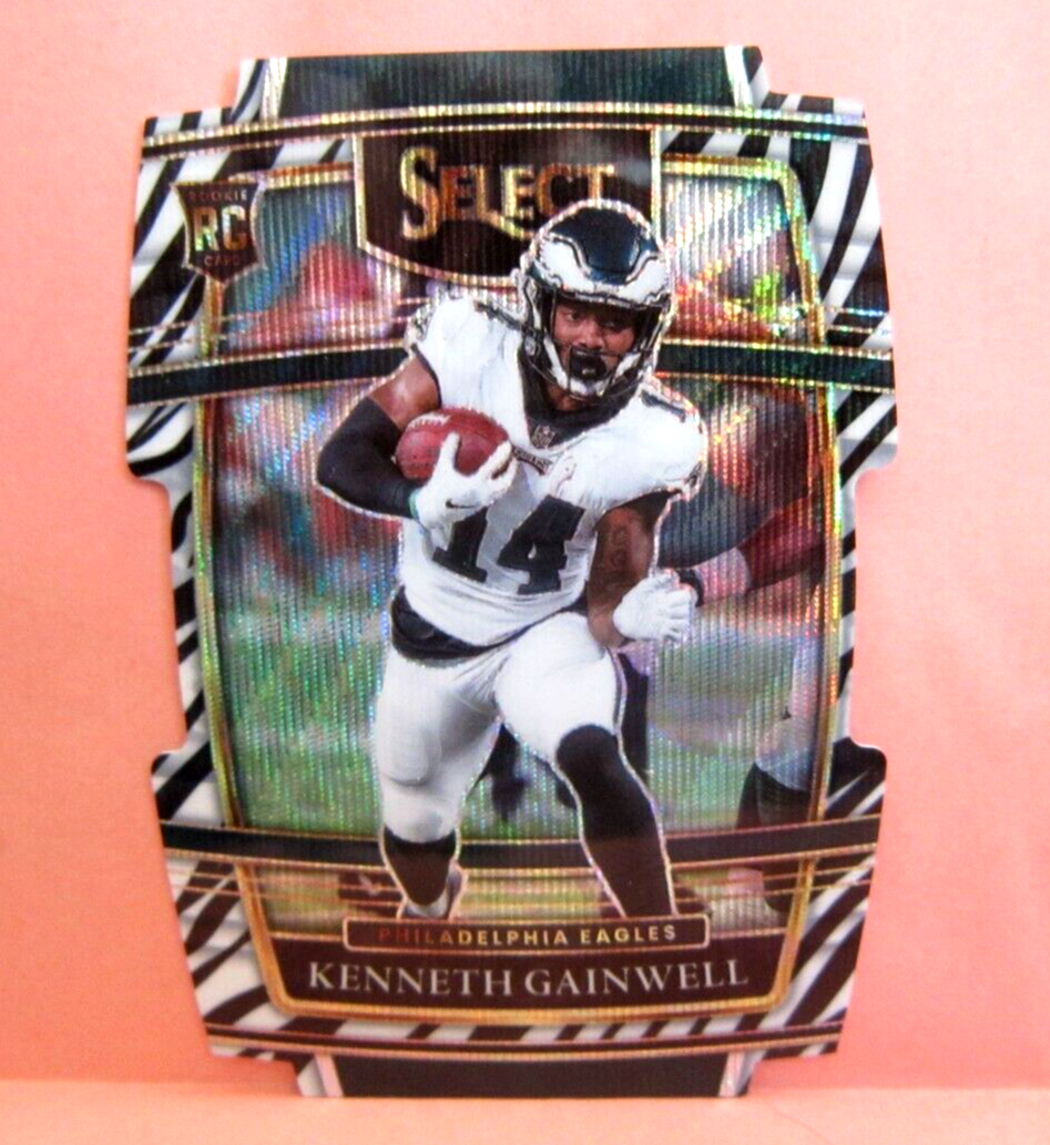 Kenneth Gainwell 2021 Panini Select Zebra Border Prizm Die-Cut#81 ...