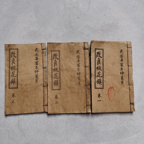 Antique Chinese Feng Shui Geomancy Thread-Bound Books - Tao Hua Zhen ...