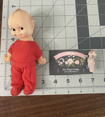 Vtg 1960s Cameo KEWPIE Rubber Baby Doll 6" Winged Cupid Toy and Kewpie ...