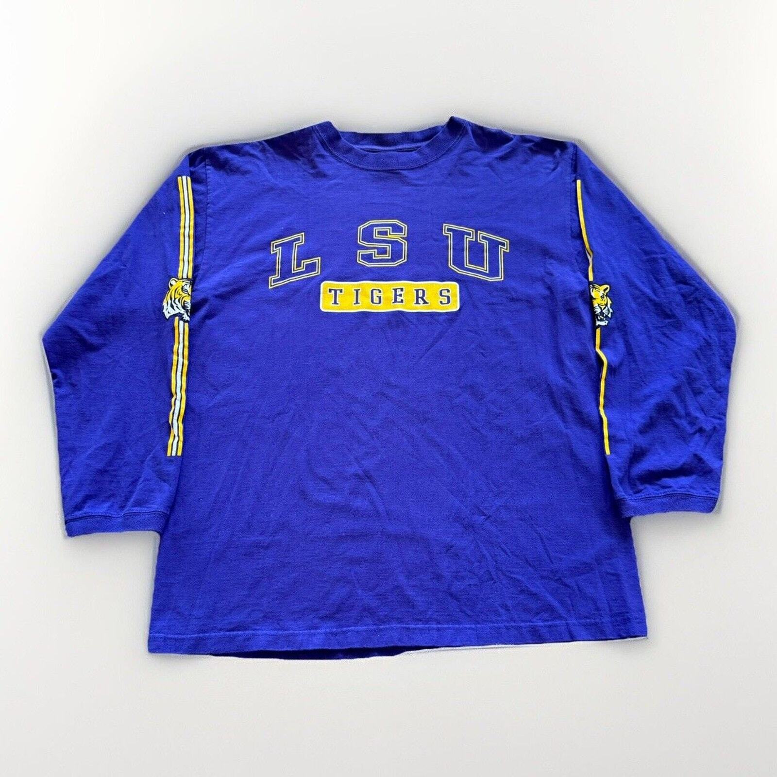 Vintage LSU Tigers Shirt Mens XL Purple Long Sleeve Football 90s Y2K ...