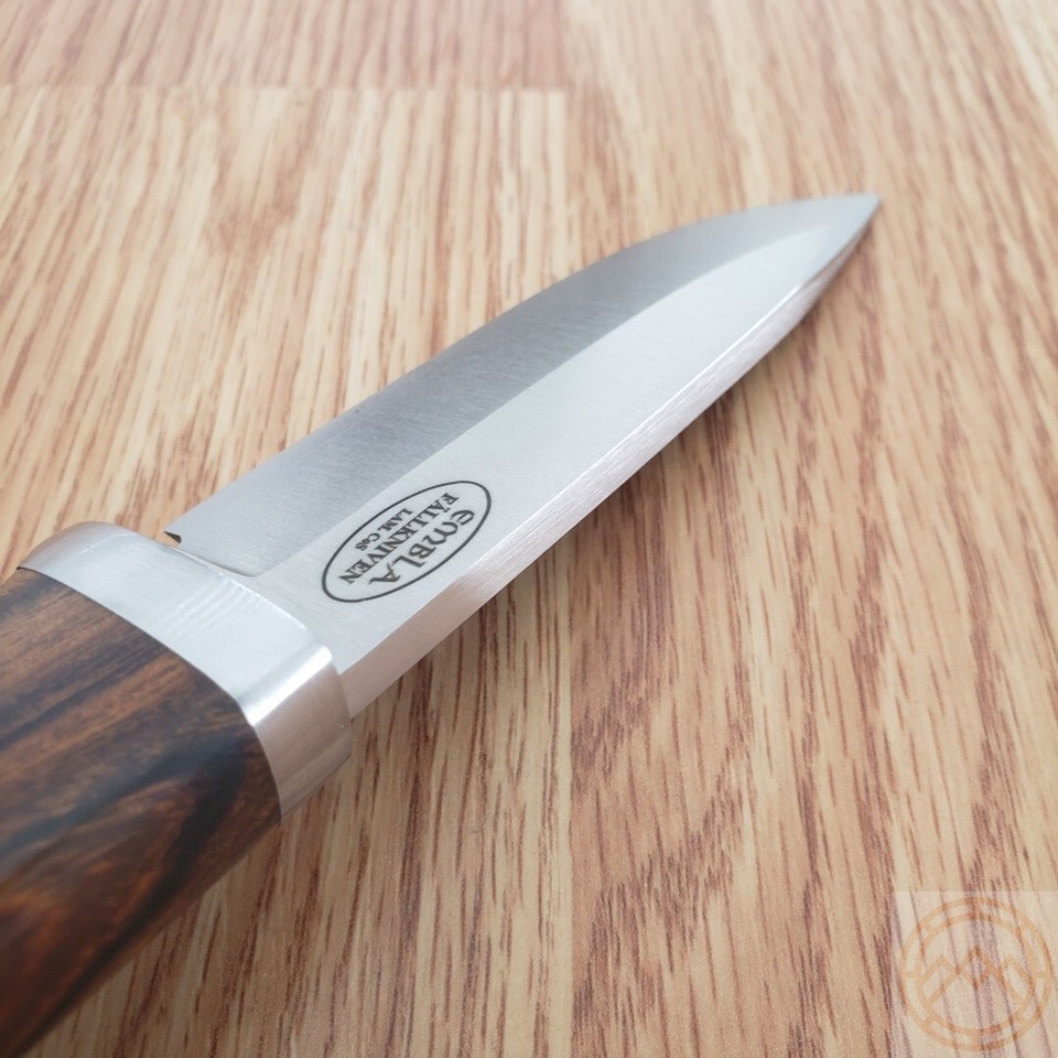 Fallkniven Embla Fixed Knife 4" Satin Cobalt Steel Blade Black Ironwood ...