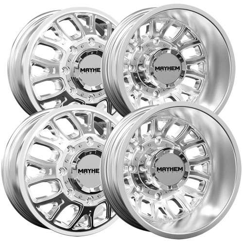 (Set-4) Mayhem Cogent Dually 17x6.5 8x200 125mm Polished Wheels Rims 17 ...