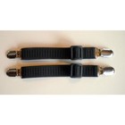 3/4" Black Adjuster..Stirrups Boot Biker Motorcycle Pants Clips Clamps ...