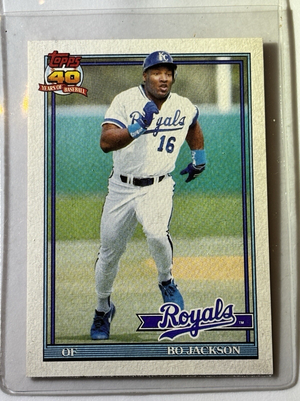 1991 Topps 40 Years of Baseball Card Bo Jackson #600MINT Printing ERROR ...