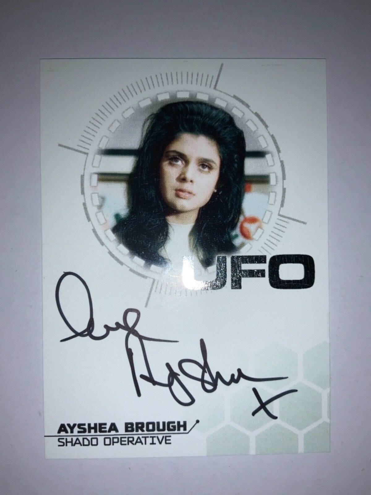 GERRY ANDERSON UFO SERIES 3 AYSHEA BROUGH AB2 SILVER FOIL AUTOGRAPH ...