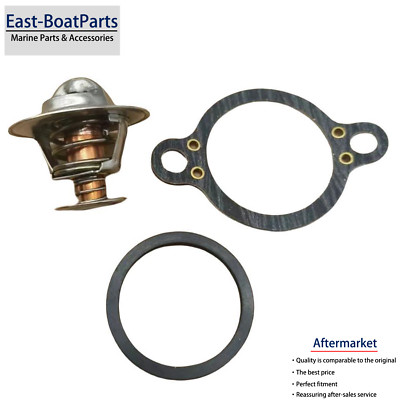 160° Thermostat Kit for Mercruiser 165 170 180 190 470 588 3.7L 2 4 BBL ...