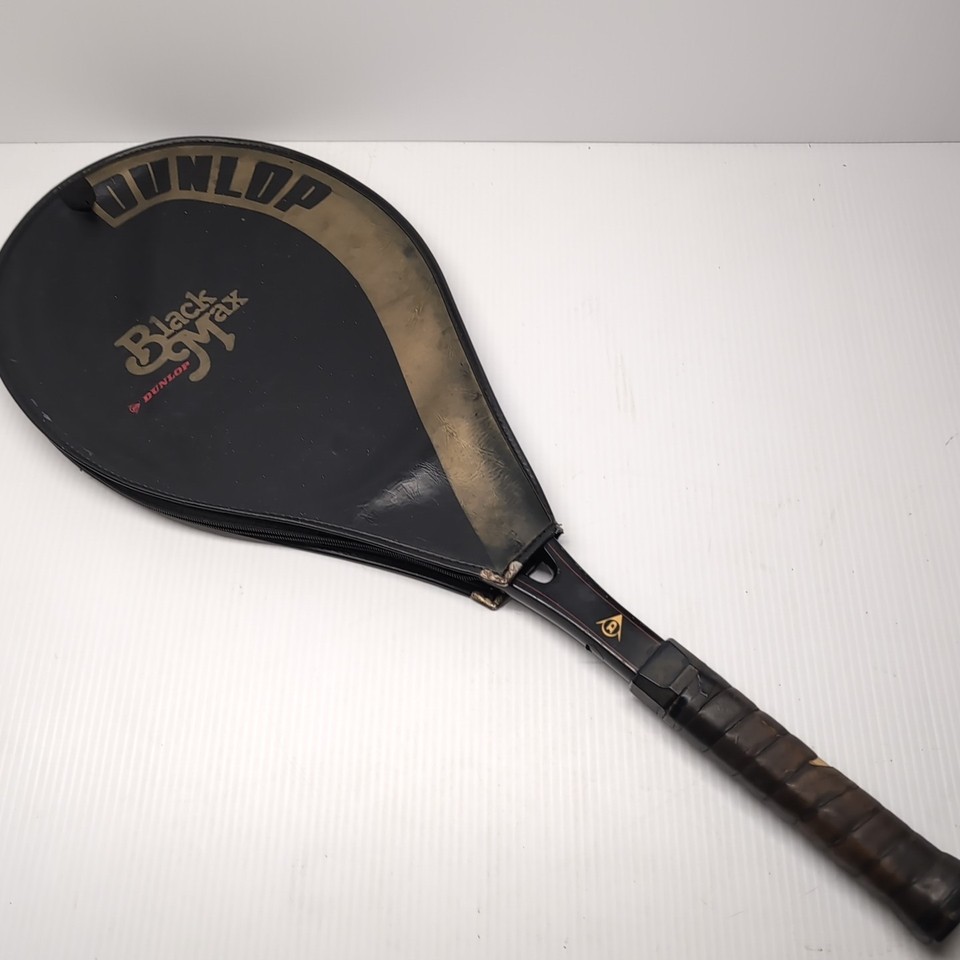 Vintage Dunlop Black Max Tennis Racket w/ Case | eBay