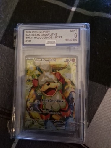 Pokémon SV FA/HISUIAN GROWLITHE TWLT MASQUERADE-SCRT #181 | eBay UK
