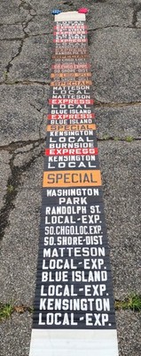 VINTAGE CTA CHICAGO TRANSIT AUTHORITY BUS ROLL SIGN CHICAGO ILLINOIS | eBay