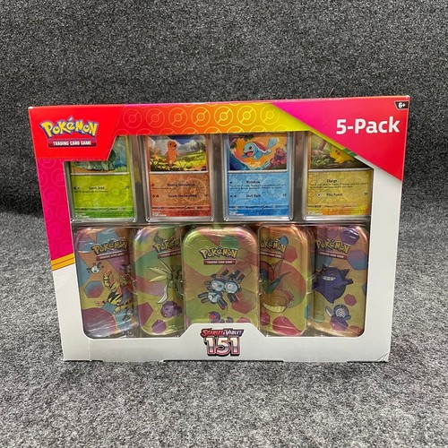 POKEMON TCG: Scarlet & Violet 151 Mini Tins 5 Pack, Sealed Box is Worn ...