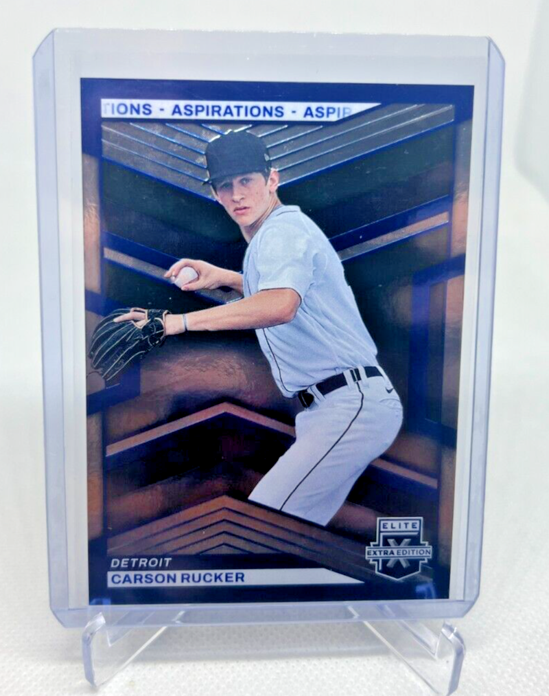 2023 Panini Elite Extra Edition Aspirations CARSON RUCKER RC BLUE 239/ ...