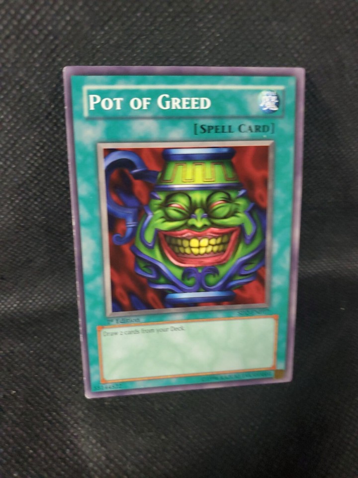 POT OF GREED 1ST EDITION COMMON LP SD2-EN017 YUGIOH See Detailed Pics ...
