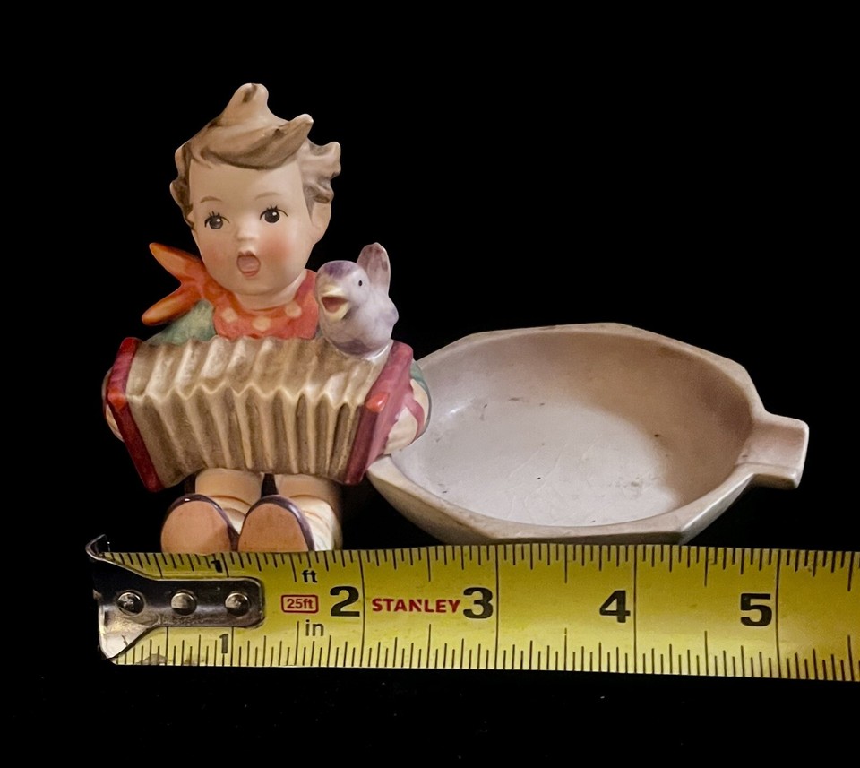 Hummel Ashtray - "Joyful" , child strumming instrument | eBay