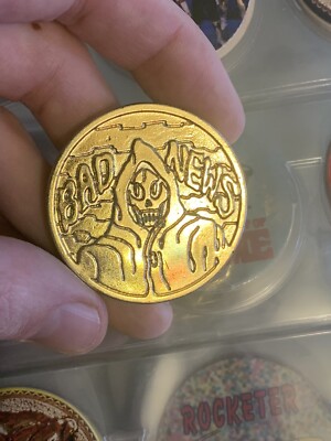 Gold Pog Cap Official Slammer Jammer Bad News Vintage EXTREMELY RARE ...