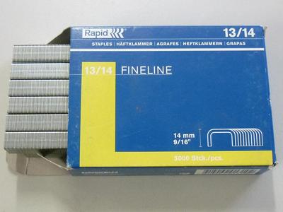 PROMO Rapid staples 13/14 fineline 13 series 14mm 9/16" leg 11850500 ...