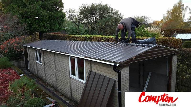 Replacement Garage Roof Kit for Compton Apex sized 10ft0inW x 16ft2in ...