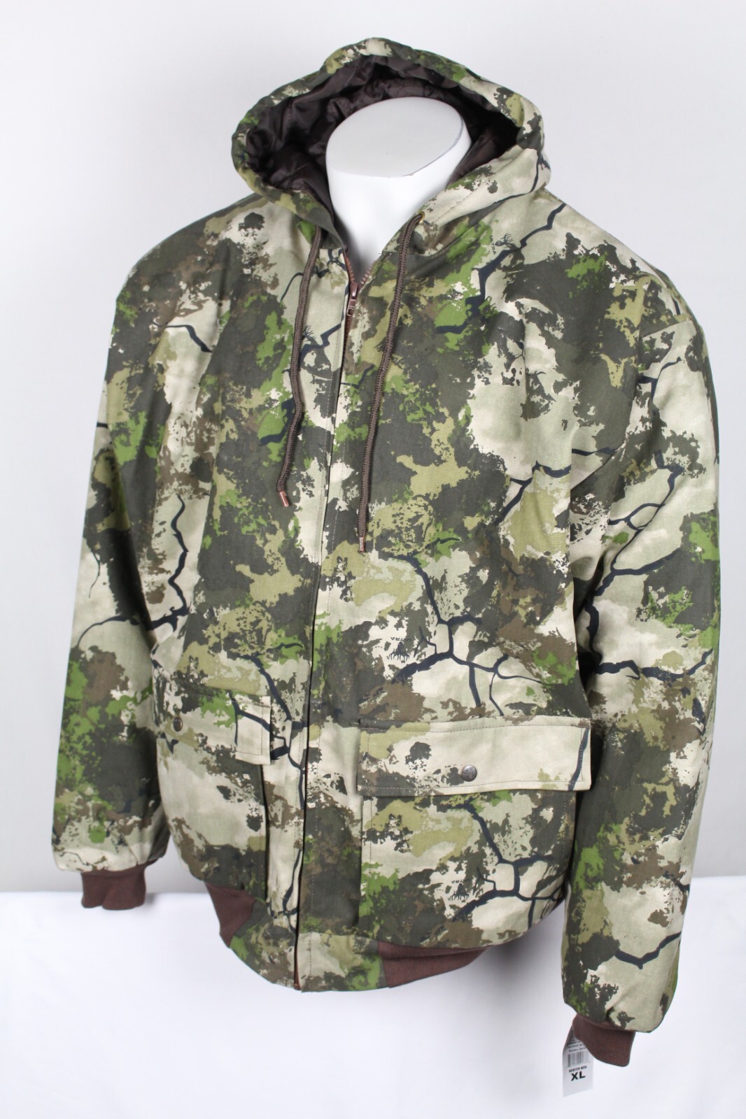 King's Camo Men's Classic Insulated Hooded Bomber Jacket Full Zip KC ...