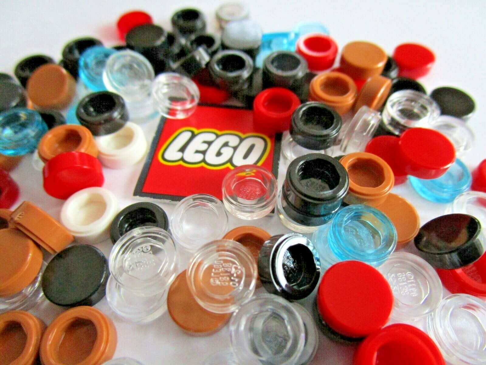 LEGO Round Tiles 1x1 (x20) Choose Colour - Design 35380, 35381, 98138 ...