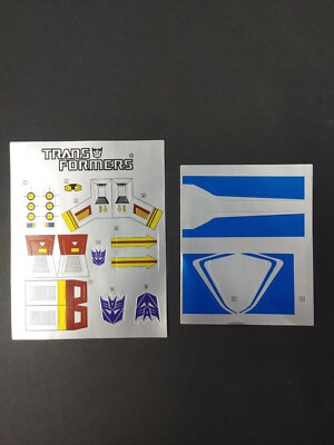 TRANSFORMERS G1 DECEPTICON RAMJET STICKER SHEET US SELLER DS1 | eBay