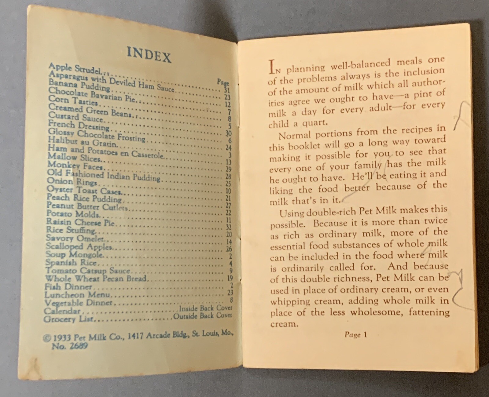 1933 Pet Milk Recipe Book NRA Program FDR 2.5“ X 3.75“ | eBay