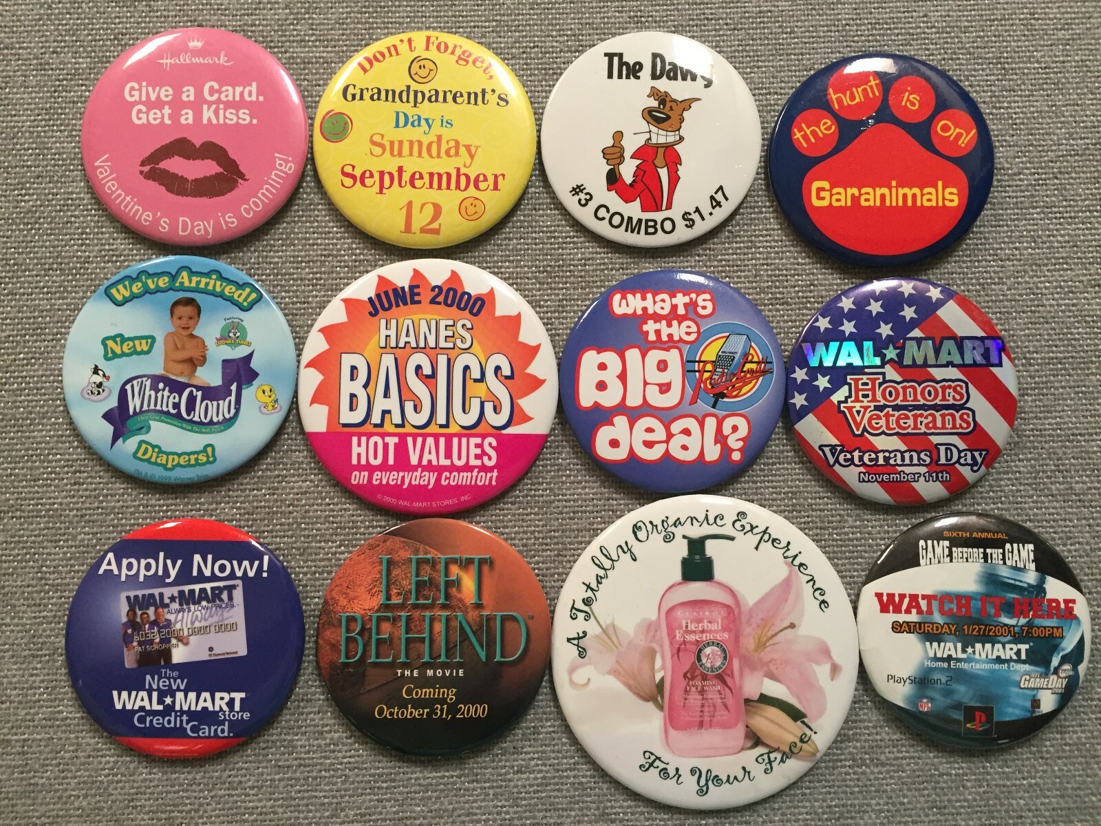 Lot of (12) Vintage Wal-Mart Advertising Pinback Buttons Lot 3 | eBay