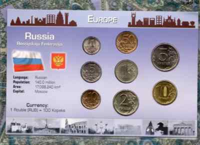 1998-2012 RUSSIA - BU TYPE SET (8) - KOPEKS & RUBLES - LITTLETON CARD ...