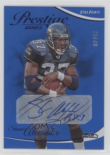 2023 Prestige Xtra Points Premium Blue Signatures /99 Shaun Alexander ...