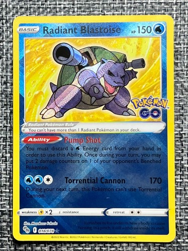 Radiant Blastoise 018/078 Holo Radiant Rare - 2022 Pokemon GO NM | eBay