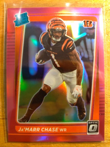 JA'MARR CHASE 2021 DONRUSS OPTIC PINK PRIZM RATED ROOKIE RC #207 ...