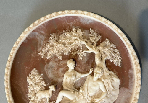 Vintage Incolay Stone Wall Hanging 10" Plate Plaque 13719 A Thing of ...