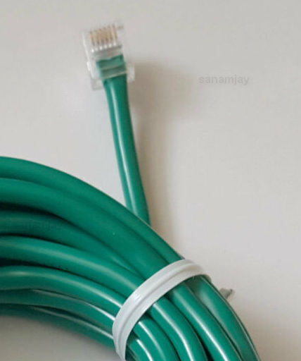 2pc 15ft. RJ11 RJ12 Green DSL Telephone Data Cable For Centurylink, AT ...