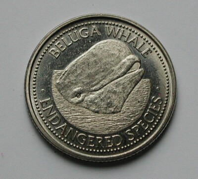 World Endangered Animal Species Coin Collector Souvenir Medal - Beluga ...