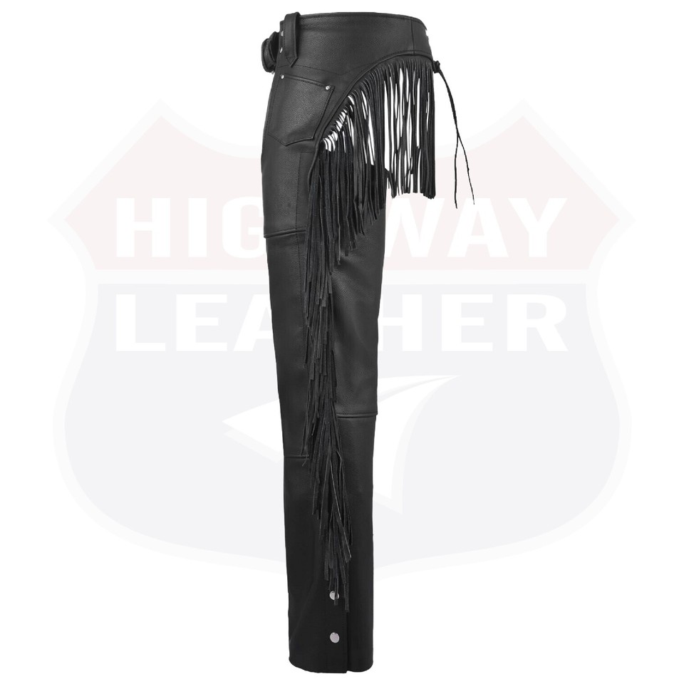Tassel Chap Fringe Chaps Motorcycle Riding Bikers Chap Black ...