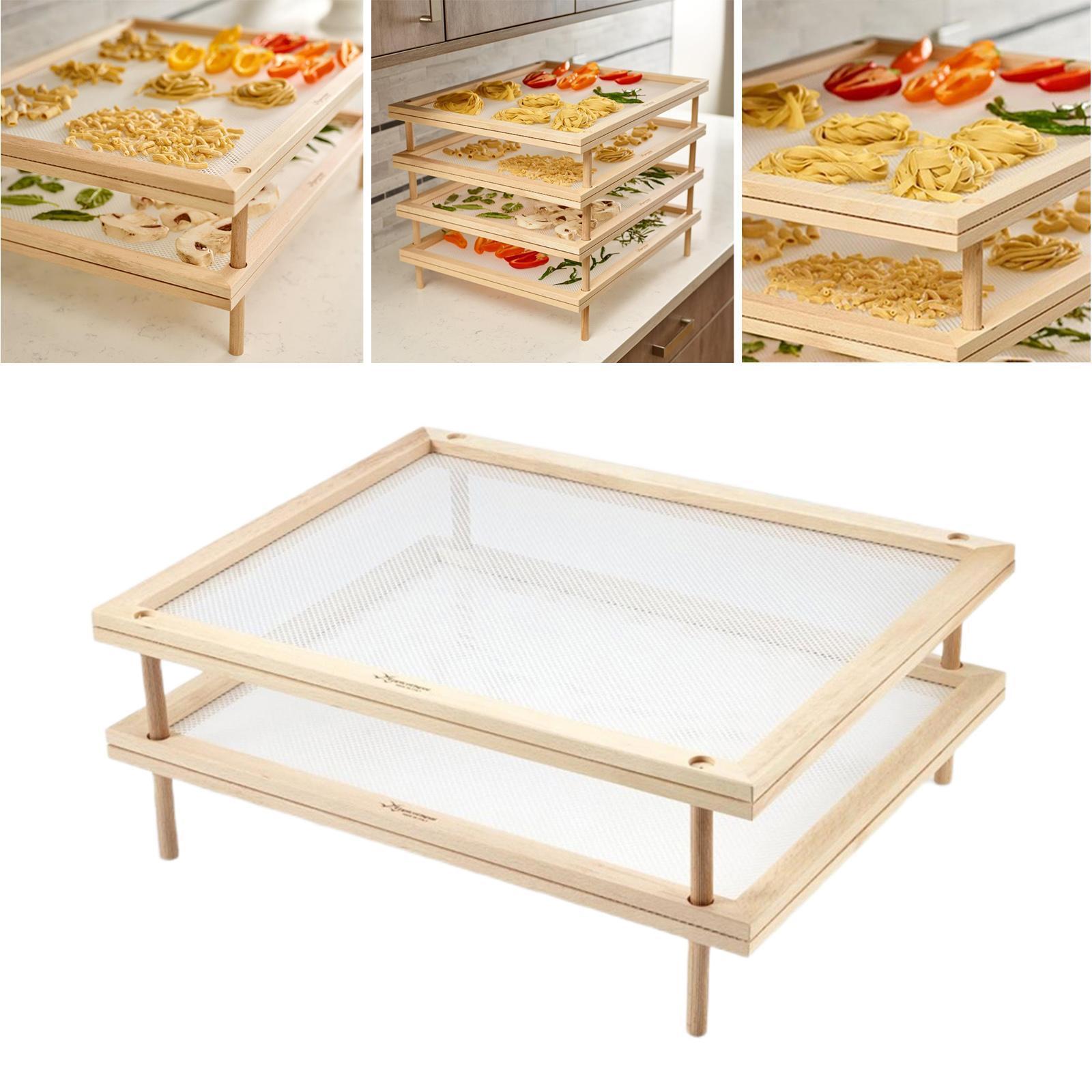 2 Layer Stackable Spaghetti Drying Rack Food Dehydrator Drainer Mesh ...