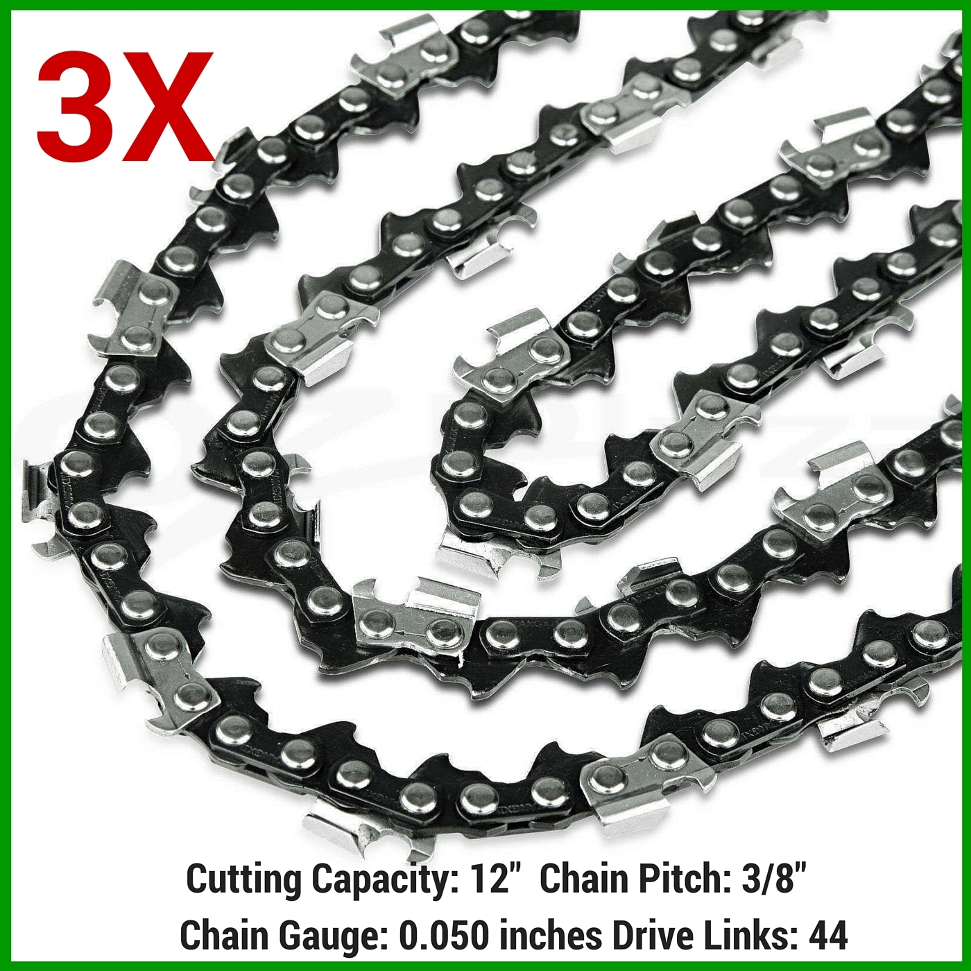 3X Chainsaw Chain 12" Fit RYOBI Chainsaw HCS-31 HCS-36 HCS-41 with ...