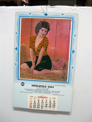 1966 Peek A Boo Calendar Gulf Oil Gas Station Redwood CA Advertising ...